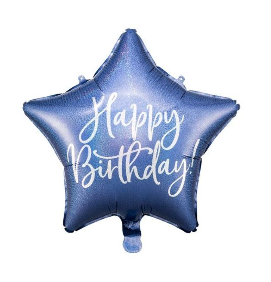 Globo Estrella Azul Happy Birthday – Gormand