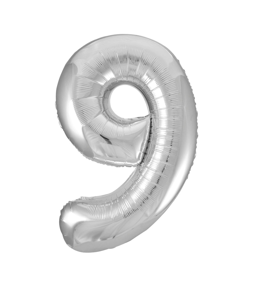 Globo Plateado Número 9 – Gormand